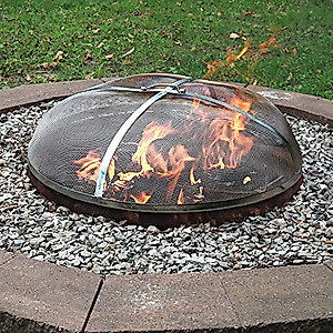 Sunnydaze Rust-Resistant Stainless Steel Fire Pit Spark Screen Cover - 30-Inch Diameter