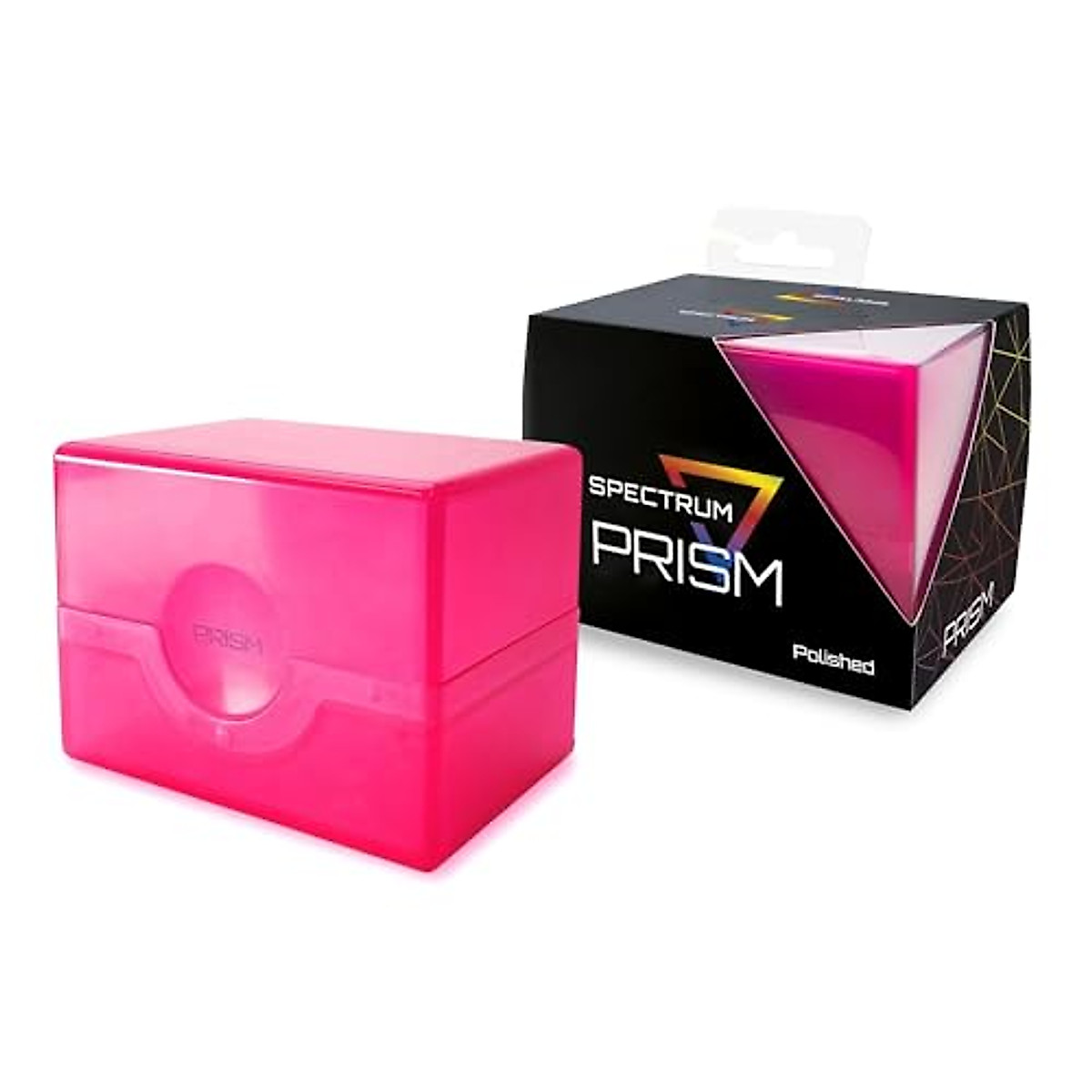 BCW Spectrum Prism Deck Case - Fuchsia - 1 ct | Secure Snap Closure Card Deck Case | Fits 100 Double-Sleeved Cards | Trading Card Deck Storage Ideal for Magic the Gathering, Pokemon, and More