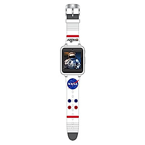 NASA Kids Interactive Smart Watch with Educational Features, Step Counter, Voice Recorder, Camera, Games, Alarm, Timer, Stopwatch, Touchscreen Display, and Fun NASA Themes for Learning and Play