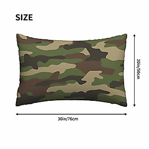 Mugod Home Decor Pillow Cases Green Brown Camouflage,Standard Throw Cushion Cover for Bed Couch Sofa Office Decor 20x30 Inches