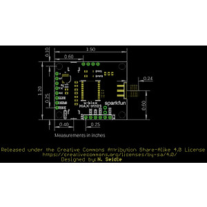 SparkFun GNSS Receiver Breakout - MAX-M10S Module 3.3V VCC and I/O Software Configurable Board Dimensions: 1.74"in x 1.20"in
