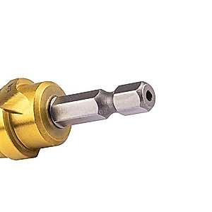 Luckyway 3-Piece HSS Titanium Step Drill Bit Set, Total 28 Sizes for Metal, Wood, Plastic, Multiple Hole Drilling