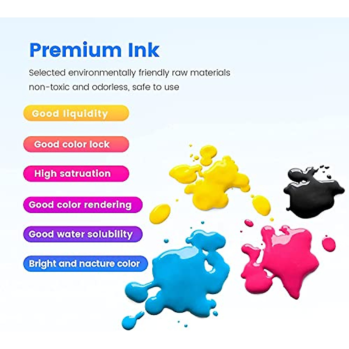 Topkolor Compatible HP 910XL Ink Cartridges Compatible HP Ink 910 Officejet Pro 8020 8020e 8025 8025e 8025e 8035 8035e 8028 8028e and OfficeJet 8022 8022e Printers, 4 Pack 910 XL Ink Cartridges