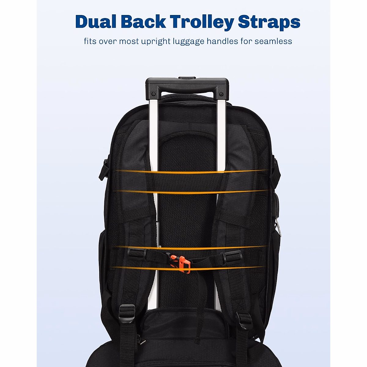 Hynes Eagle 2 in 1 Travel Backpack 22 inches Carry on Luggage 63L Rolling Backpack for Men Women with Packing Cubes 3PCS Set