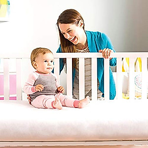 Lullaby Earth Non-Toxic Crib Mattress - Waterproof - Fits Standard Baby and Toddler Bed, White