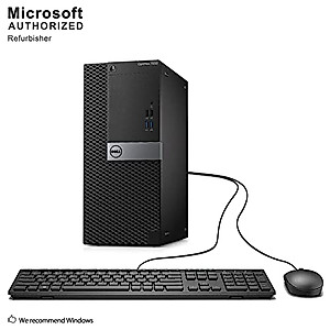 Dell OptiPlex 7050 'T Intel Core i7-6700 3.4 GHz, 16GB RAM, 512 GB Solid State Drive, DVDRW, Windows 10 Pro 64bit, (Renewed)