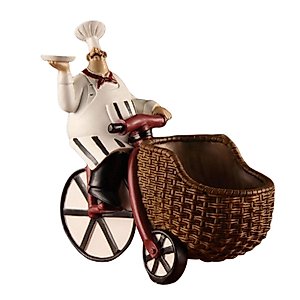 rockible Resin Crafts Wine Rack Chef Figurines Stylish Wine Bottle Holder Wine Storage Rack Liquor Holder for Kitchen Tabletop Home Dining Room Decor