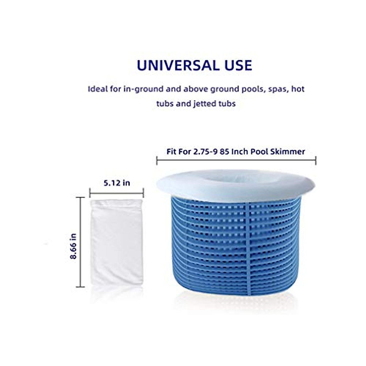 Bysameyee 30-Pack of Pool Skimmer Socks, Filter Pool & Spa Savers for Baskets Net and Skimmers to Protect Your Inground or Above Ground Pool, Skimmers Clean Debris and Leaves