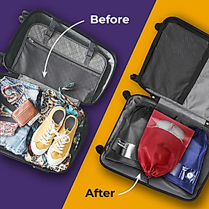 12 Pcs Shoe Bags for Travel, Packing, Storage & Organizing. Reusable Dust-Proof & Water Resistant Shoe Pouch Protector with Clear Transparent Window & Drawstrings. (Black)