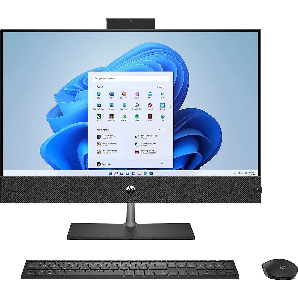 HP Pavilion 27" Full HD Touchscreen All-in-One Desktop Computer - 12th Gen Intel Core i7-12700T 12-Core up to 4.70 GHz Processor, 16GB DDR4 RAM, 2TB NVMe SSD, Intel UHD Graphics 770, Windows 11 Home