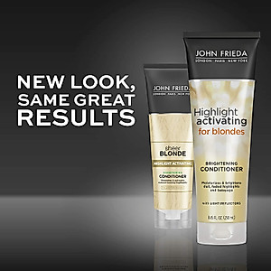 John Frieda Sheer Blonde Highlight Activating Enhancing Conditioner (For Lighter Blondes), 8.45 Oz