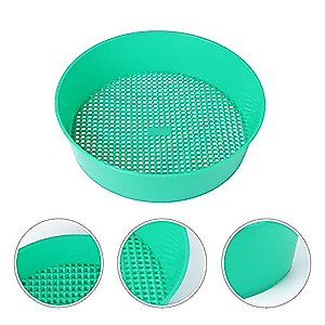YARDWE Plastic Garden Riddle Sieve Mesh Sand Sieve Bonsai Gardening Tool Seeder Tool