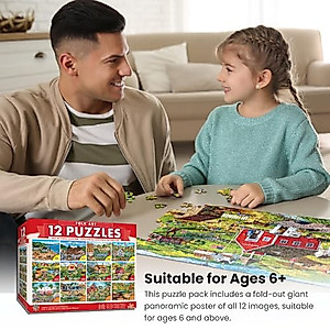 MasterPieces 12 Pack Jigsaw Puzzles for Adults, Family, Or Kids - Artist Gallery Bundle with 100, 200, and 300 Piece Puzzles