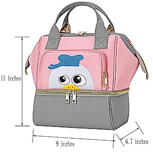 HomDSim Breastmilk Bottles Cooler Bag with Ice Pack,Breast Pump Bag Backpack with Cooler Compartment,Fits 6 Bottles Up to 9 Ounces,Double Layer Breast Pump Carrying Bag for Nursing Moms