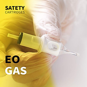 Hawink Tattoo Cartridge Needles #10 Bugpin 9 Curved/Round Magnum M-Taper 50PCS with Membrane Professional Disposable EN05S-50-1009RM