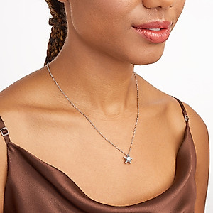 MORGAN & PAIGE 925 Sterling Silver Cubic Zirconia Pave Star Pendant Necklace 18"