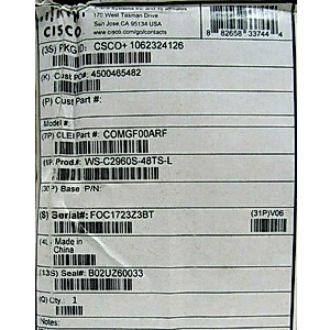 Cisco WS-C2960S-48TS-L 48 Port Gigabit Ethernet LAN Switch (Renewed)