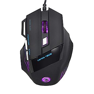 A868 Fantastic Alternating Light USB 2.0 7-Button Wired Game Mouse Black