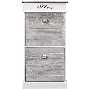 vidaXL Solid Wood Paulownia Shoe Cabinet Shoe Rack Organizer Multi Colors