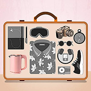 Eglaf 0.5L Small Electric Kettle - Portable Mini Stainless Steel Travel Kettle - Water Touch Inner Surface without Plastic & Cool Touch Outer Surface (Pink)