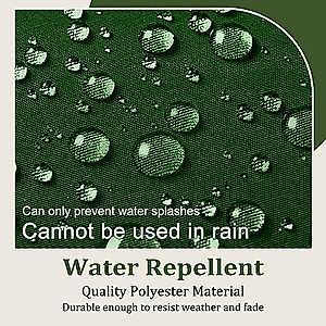 LOVTEX Indoor/Outdoor Tufted Seat Cushions for Patio Furniture Set of 2, 19x19 in Green Outdoor Chair Cushions - Overstuffed Patio Furniture Cushions for Wicker Chair with Round Corner