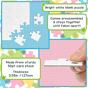 Hygloss Compoz-A-Puzzle - Heart Shape - Fun Activity - Great for Arts & Crafts - White & Sturdy - Surrounding Frame is 8.5” x 9.5” - 36 Puzzle Pieces, 6 Puzzles