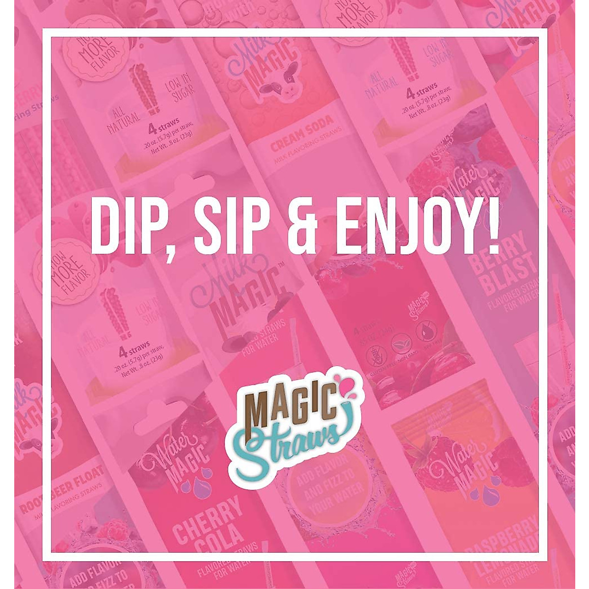 Water Magic Immune Defense Water Flavoring Straws - 1 Box of 7 Mega Orange Flavored Water Straws