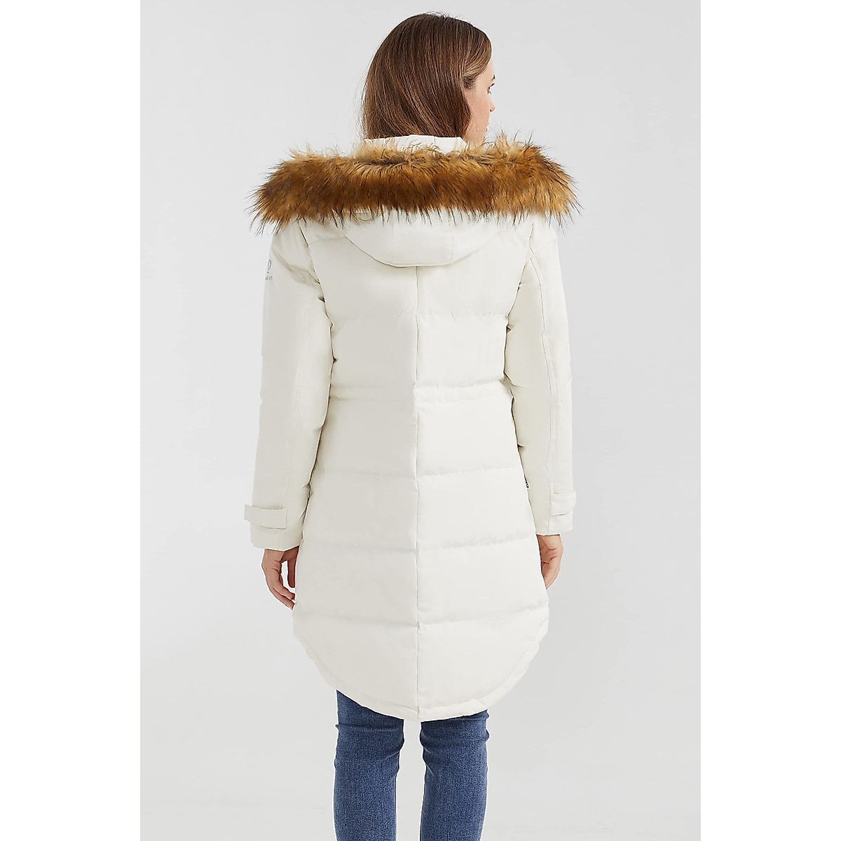 Orolay Women's Thickened Down Jacket Winter Warm Down Coat Beige