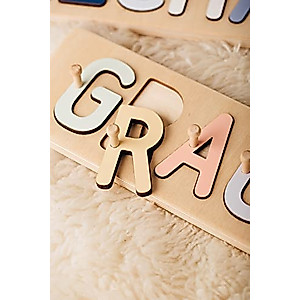 South Bend Woodworks Kids Personalized Wooden Name Puzzle – Up to 12 Characters