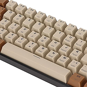 Gaming Keyboard, 61keys Mechanical Keyboard with Color Mixing Light, Multiple Luminous Modes, for Windows2000, Xp, Vista, Win 7, HarmonyOS, Win 8, Win 10, Android, iOS(Green axis)