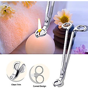 OLAMTAI Candle Wick Trimmer, Candle Wick Cutter Stainless Steel, Candle Wick Clipper Scissor Candle Tool for You to Safely Remove The Cut Wick, controllable The Candle Flame and Cleaner Burn - Silver