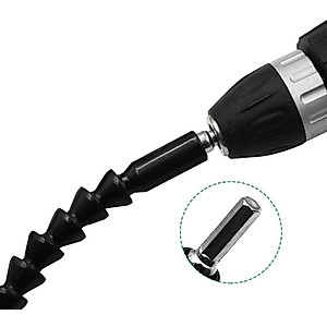 Superbit,Flexible Drill Bit Extension from any Angle,Super Bit Screwdriver Flexible Bends and Twists 360 degrees,Bendable Superbit Tool Shaft (2pcs,Black)