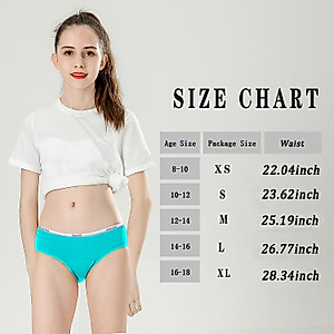 Demifill Teen Girls Period Panties Juniors First Period Starter Underwear Soft Briefs 12-14Years