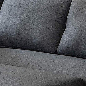 Kingway Sectional Sofa Bed with Storage Convertible Chaise Sofabed, 835336, Gray