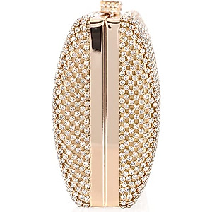 Venoline Women’s Crystal Evening Handbags Rhinestones Ladies Clutch Sparkling Purse Bags Gold