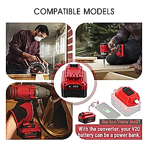 CaliHutt 【3RD-Upgrade 6.0Ah 20V Replacement Battery for V20 Craftsman 20V Battery MAX CMCB204 CMCB202 CMCB201 CMCD700C1 CMCS500B (All of V20 Cordless Tool Series) High Capacity