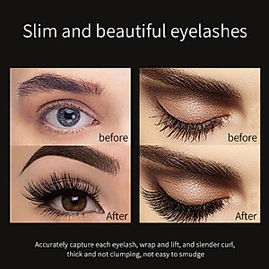 ZITIANY 4D Silk Fiber Lash Black Mascara - Waterproof Smudge-Proof Natural Curling Lengthening and Thickening - Starry Sky Mascara, Gift for Women