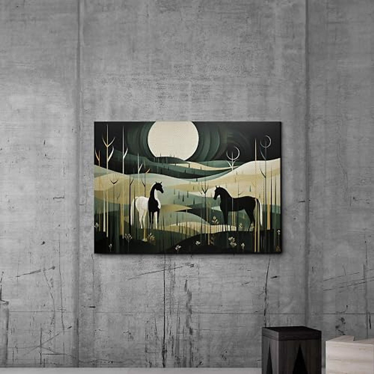 Majestic Black Stallion Galloping In The Clouds, Black Horse On Salt Flats, Canvas Print, Black Horse Print, Black Horse Wall Art