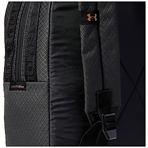 Under Armour Loudon Ripstop Backpack, (003) Black/Black/Metallic Light Copper, One Size Fits All