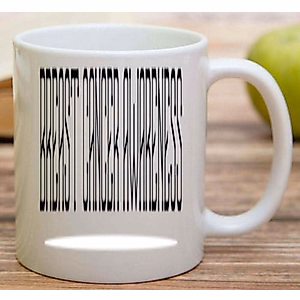 Breast Cancer Awareness Gift, for Wife's Graduation - Flag Pink Ribbon Sweat for Men & Women 11 Oz White Ceramic Coffee Mug