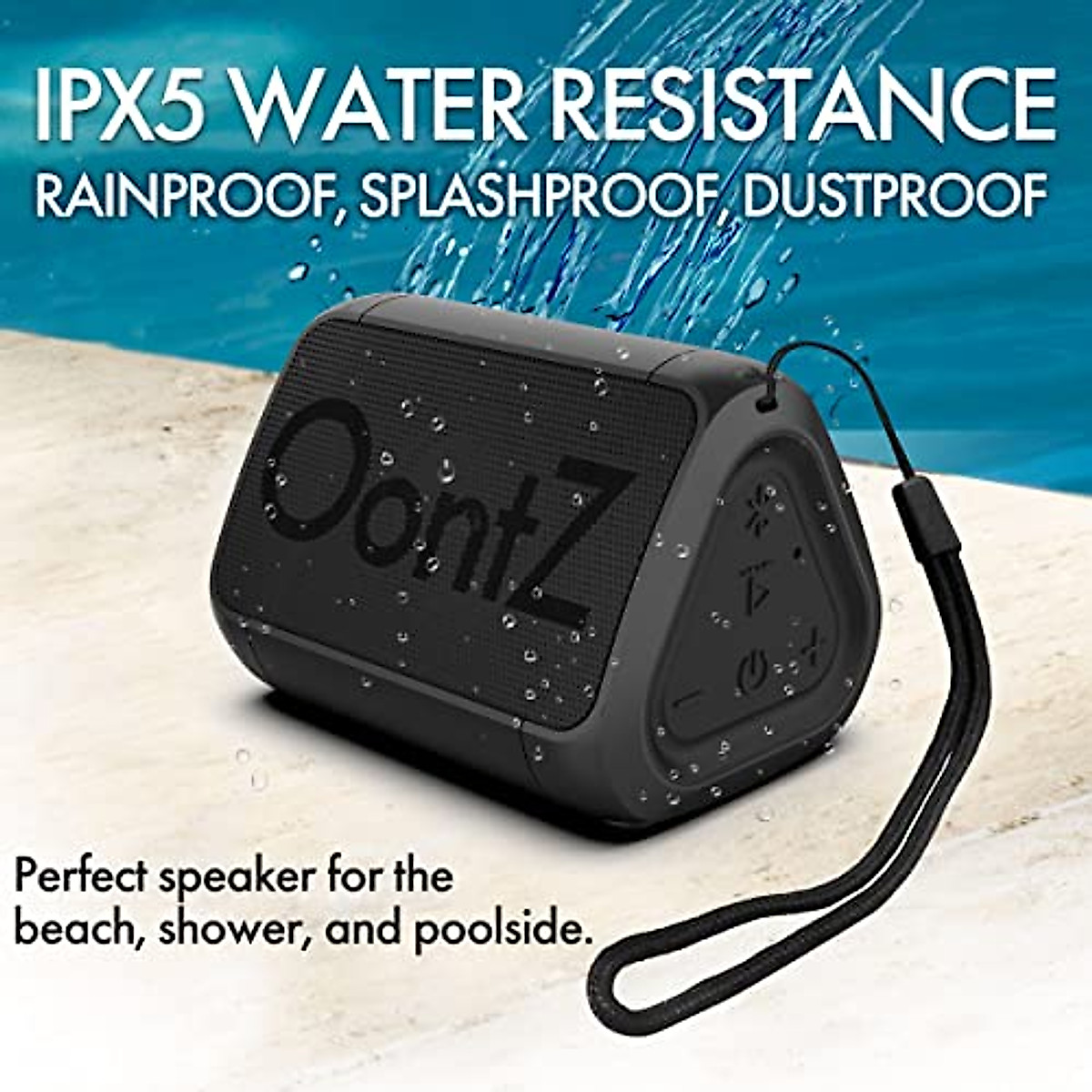 OontZ Angle Solo - Bluetooth Portable Speaker, Compact Size, Surprisingly Loud Volume & Bass, 100 Foot Wireless Range, IPX5, Perfect Travel Speaker, Bluetooth Speakers by Cambridge Sound Works (Black)