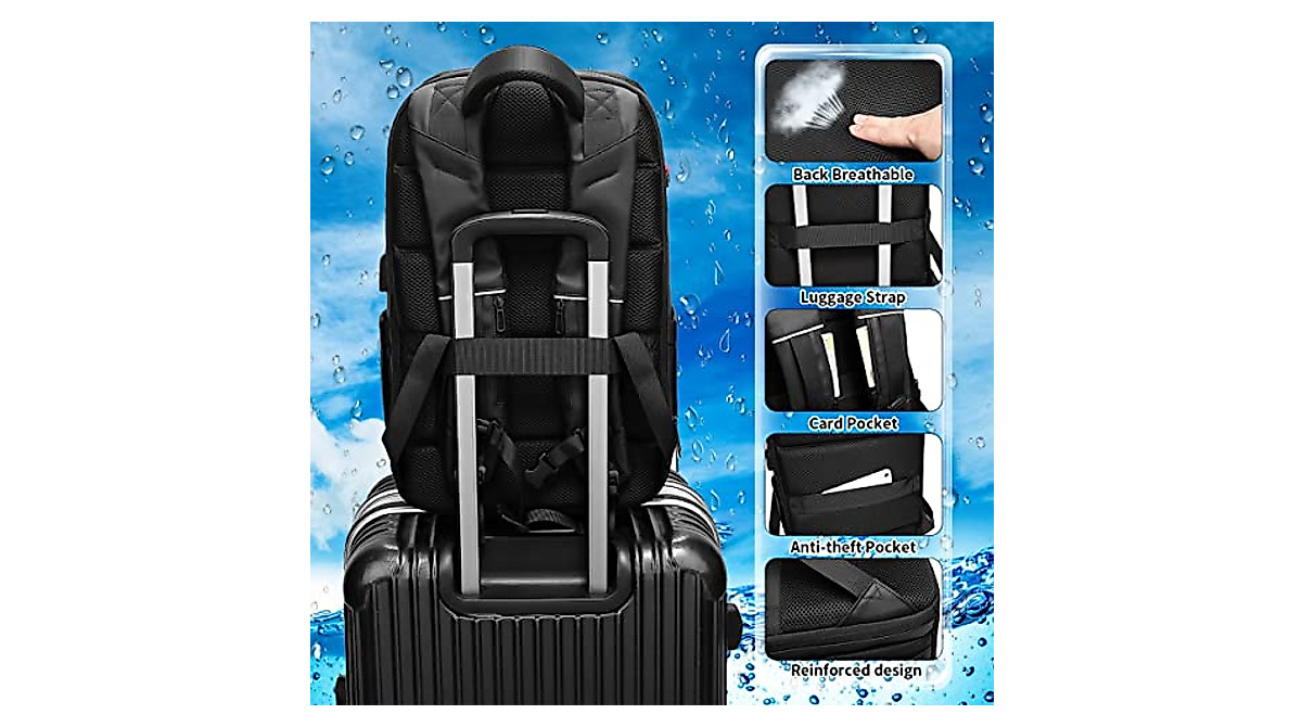 GYakeog Waterproof Business Backpack: Carry-On with USB Port
