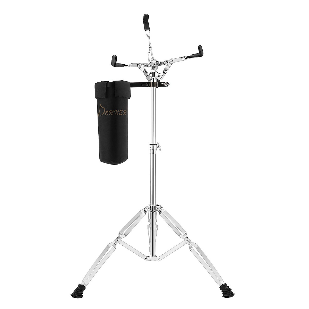 Donner Snare Drum Stand, Adjustable Snare Stand Double Braced Extended with Drum Stick Holder Fit 10''-14'' Dia Drums, Drum Pads, Height Range 26-40 Inches