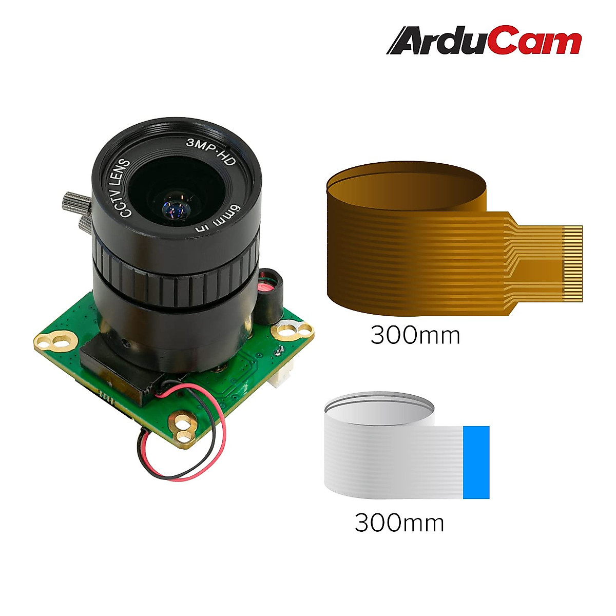 Arducam for Raspberry Pi HQ Camera, 12.3MP IMX477 Camera Module with CS-Mount Lens, Automatic IR-Cut Switching All-Day Image, Compatible with Raspberry Pi 5, 4 Model B, Pi 3/3B+, and Pi Zero 2W
