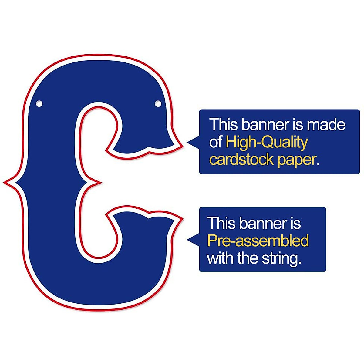 Kitticcino Baseball Theme Concessions Banner, Baseball Birthday Sports Party Supplies Decoration, Pre-strung party Decor