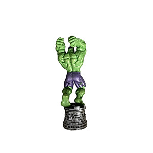 Eaglemoss Marvel Chess Collection Incredible Hulk and She-Hulk Rook Hand-Sculpted Resin Chess Piece with Magazine