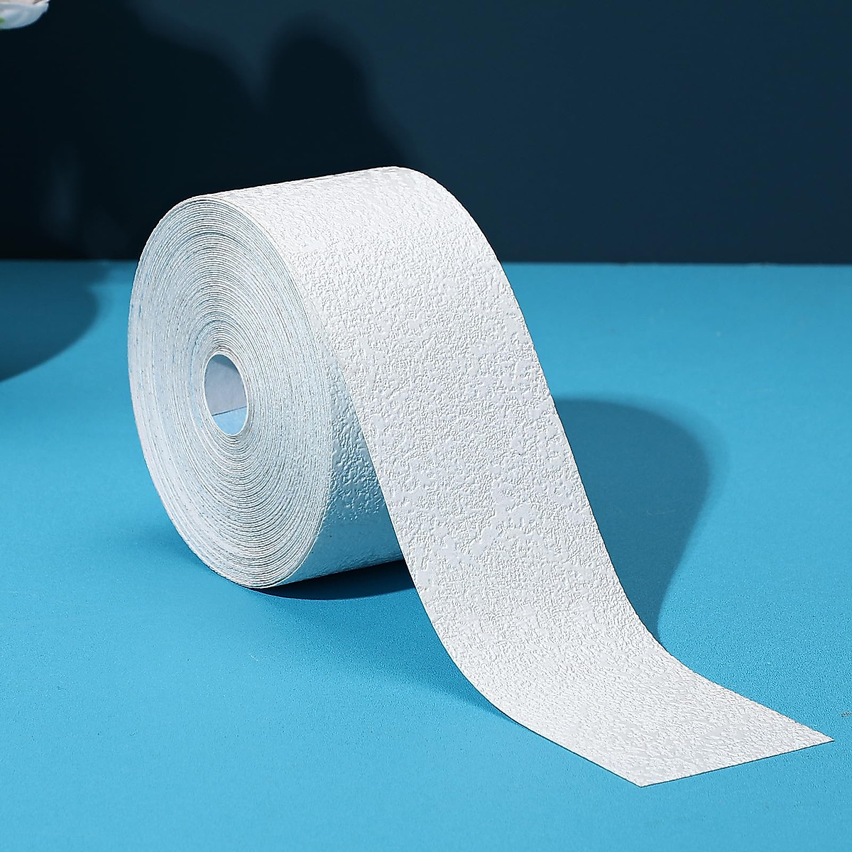 Innconee Self Adhesive Crack Tape 1.5'' x 32' Textured Roll Crack Tape Paintable for Walls, Diatom Mud Finish Texture Tape for Drywall Crack Repair