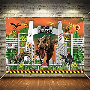 7x5ft Dinosaur Backdrop Jurassic Theme Dinosaur Birthday Photography Backdrop for Boy Kids Adults Indoor Outdoor Dinosaur Birthday Decoration Party Supplies Backdrop