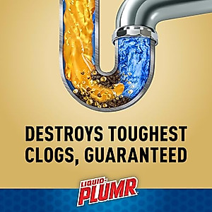 Liquid-Plumr Pro-Strength Clog Destroyer Gel with PipeGuard, Liquid Drain Cleaner - 80 Ounces (Package May Vary)
