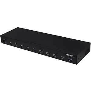 10 Port USB 3.1 Gen I Hub (5Gbps) - 19 Inch 1U Rack Mount